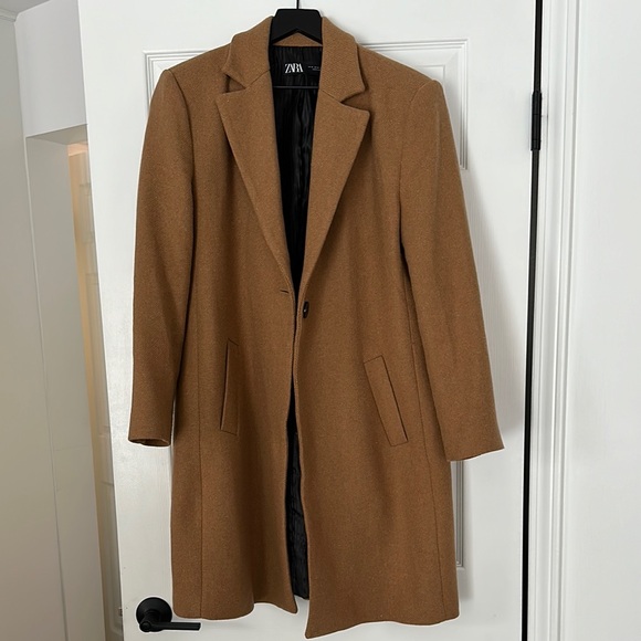 Zara | Jackets & Coats | Zara Tan Coat | Poshmark